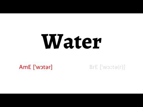 How to Pronounce water in American English and British English