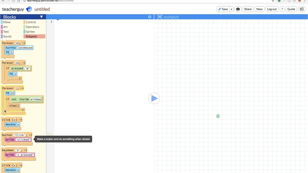 PencilCode User Input