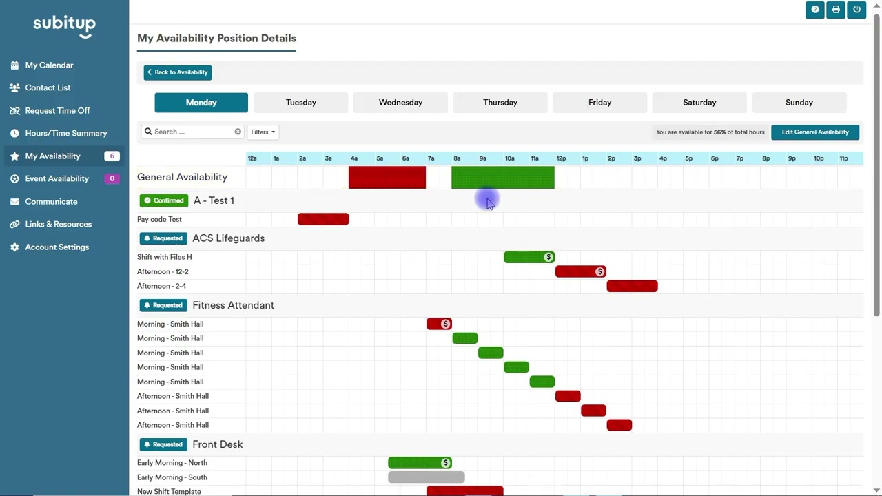 How to submit shift based availability - UPDATE