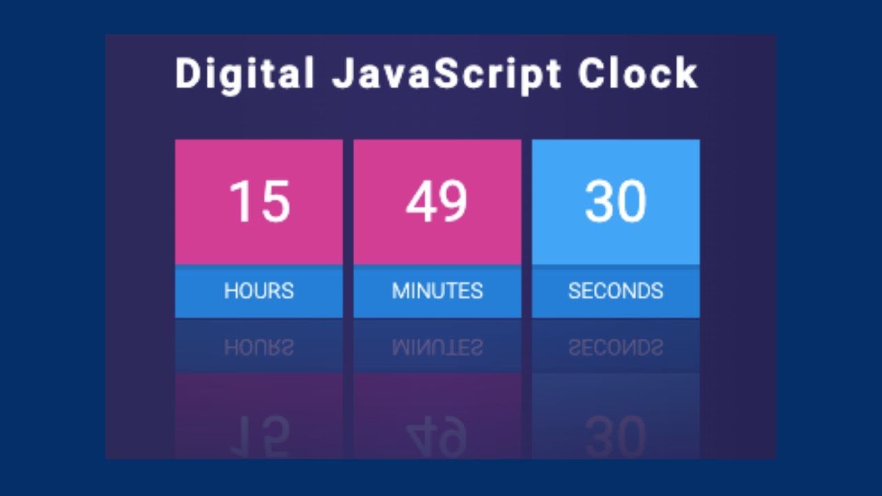 Digital Clock UI Design Using CSS3 & Vanilla Javascript | HTML | Web development Tutorials