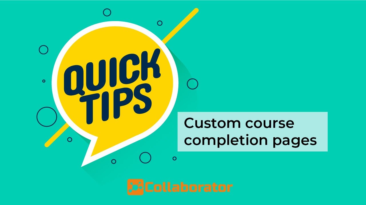 QuickTips: Custom course completion pages