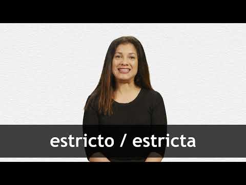 Traducción en inglés de “ESTRICTO” | Collins Diccionario español-inglés