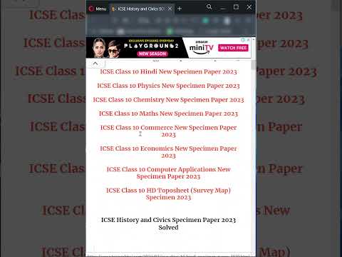 🔥SOLVED PDF: ICSE History Civics Specimen Paper 2023 Check Description #icse #icsehistory #icse2023