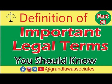 Definition of Important Legal terms