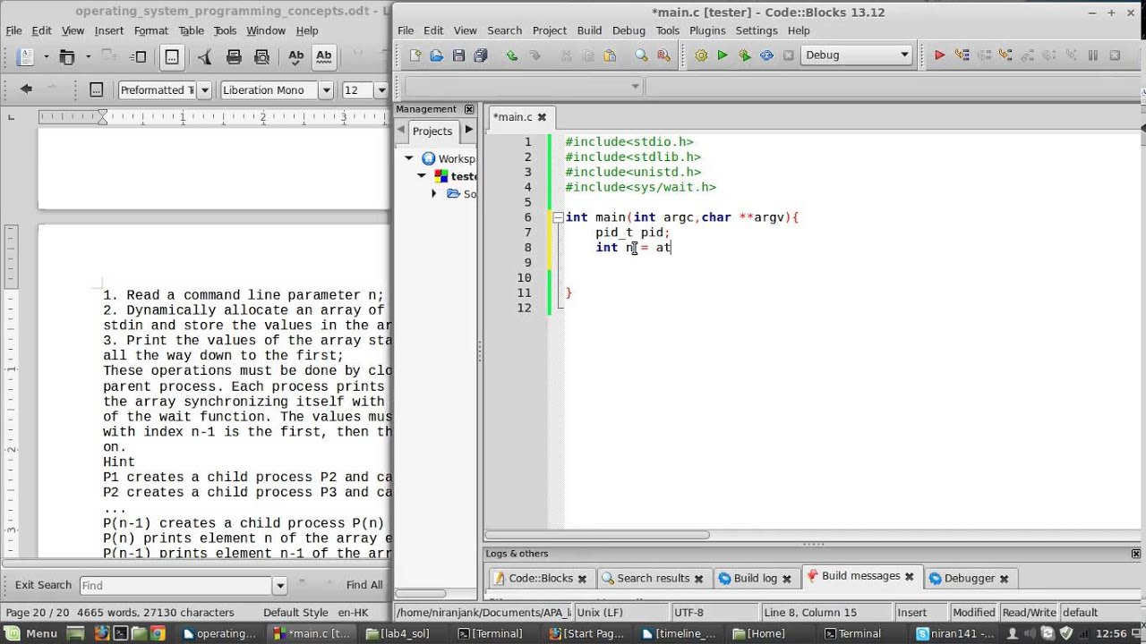 Session 8 : Operating System Programming Concepts : Lab 4-Process Synchronization