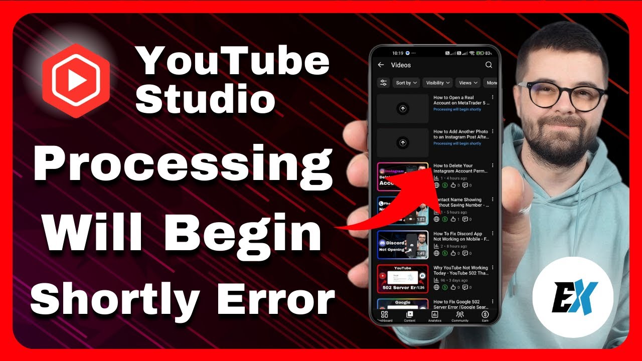 How to Fix YouTube Studio Upload Stuck on “Processing Will Begin Shortly” - Video Won’t Upload