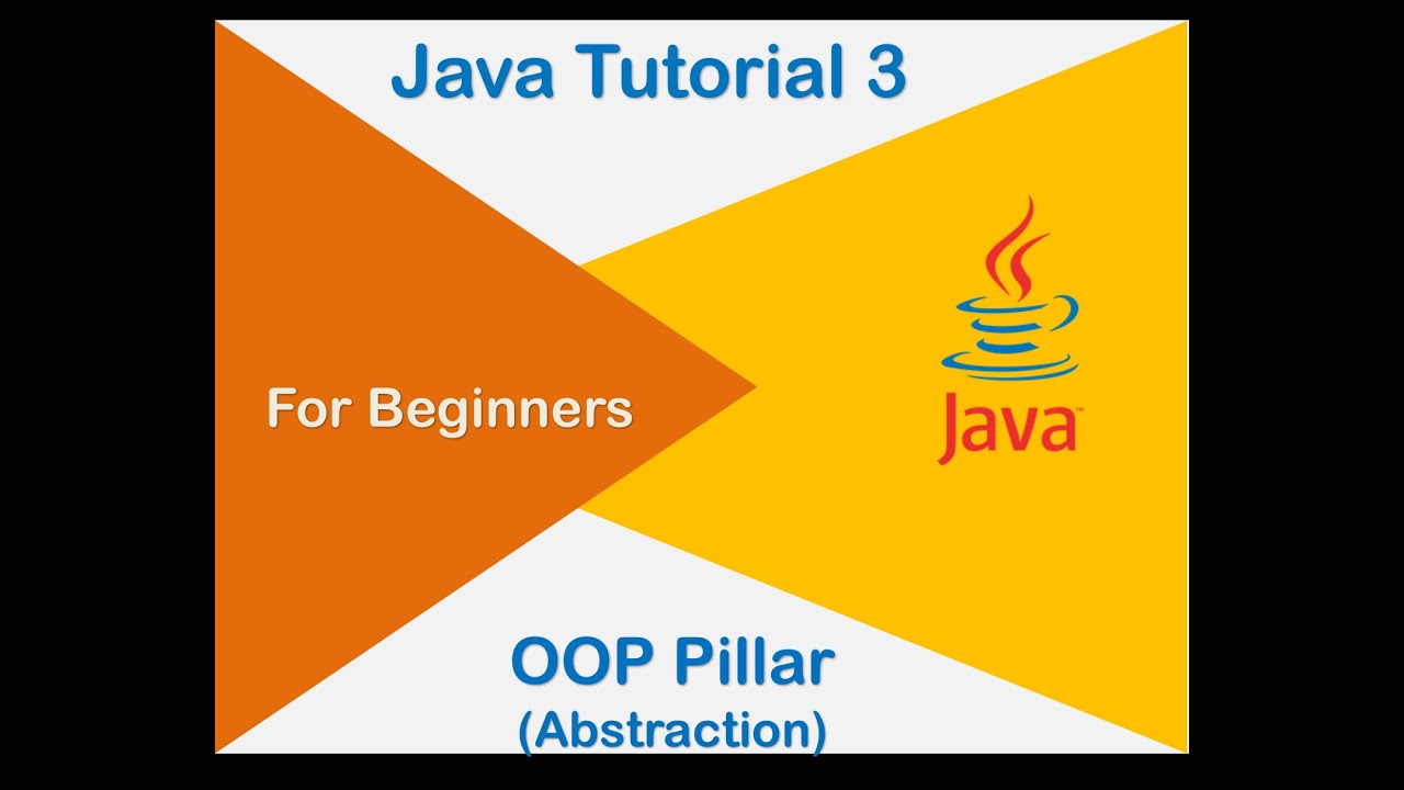 Absrtaction in Java | Java For Beginners | OOP Pillars | Java Basic 3rd Tutorial(Abstraction)