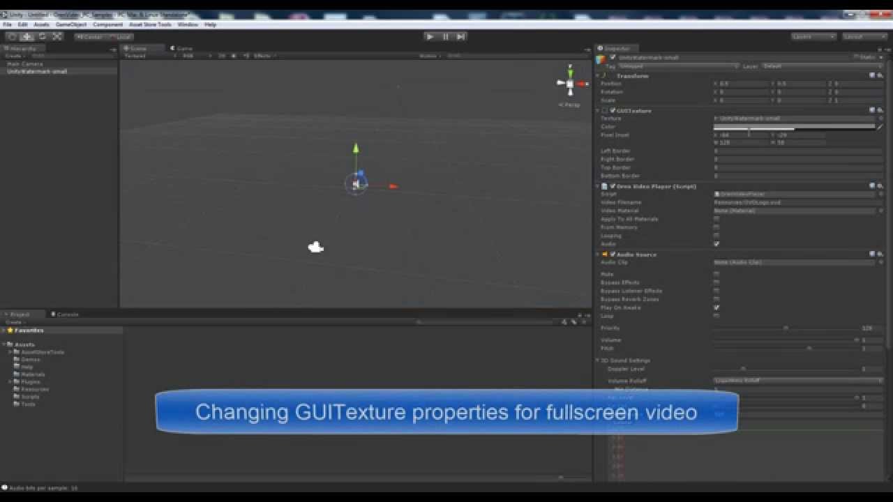 OrenVideo - Unity Engine GUITexture Tutorial