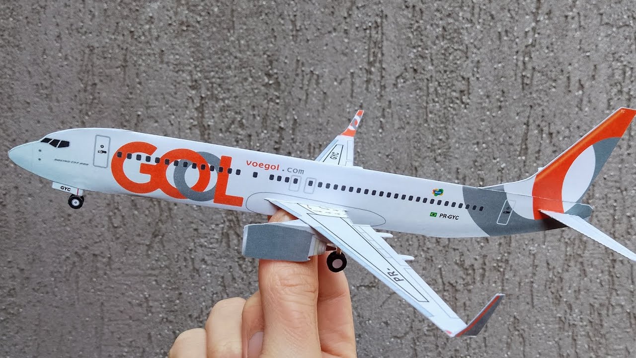 Boeing 737-800 Gol 2D - PAPERCRAFT Novo Modelo (Tutorial)
