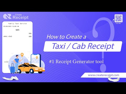 How to Generate a Taxi / Cab Receipt Online | Quick & Easy 🚖🧾