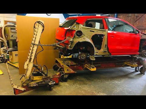 Celette Jig Bench Frame machine Pulling VW Polo Project PT 3