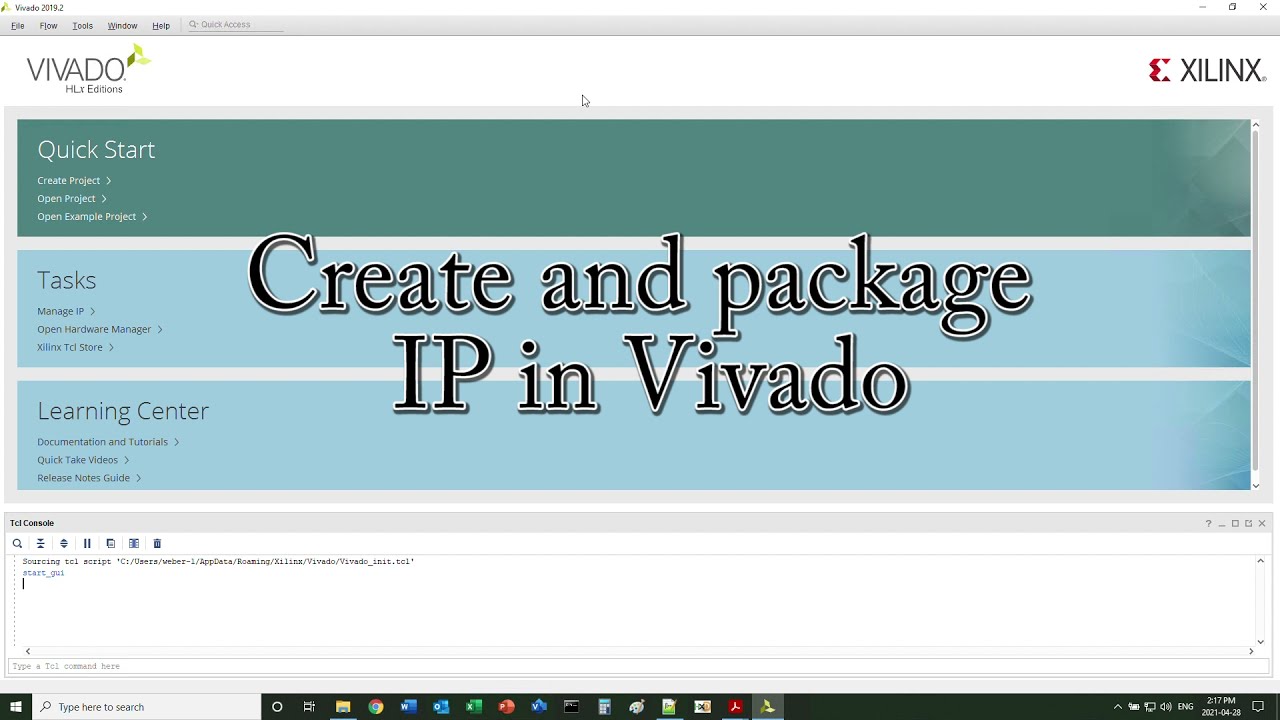 Create and package IP in Xilinx Vivado block design
