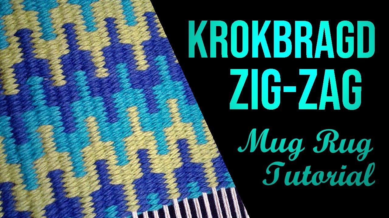 Weave a Krokbragd Zigzag Pattern | Mug Rug Tutorial 7