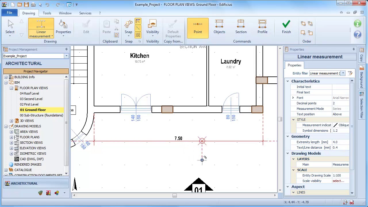 Edificius Tutorial - Inserting a linear measurement - ACCA software