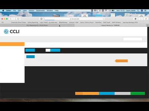 CCLI Song Reporting
