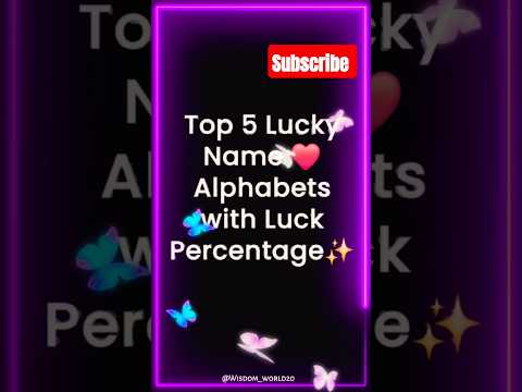 Top 5 Lucky Name Alphabets πβ¨ | Find Your Letter π€β€οΈ #short #video