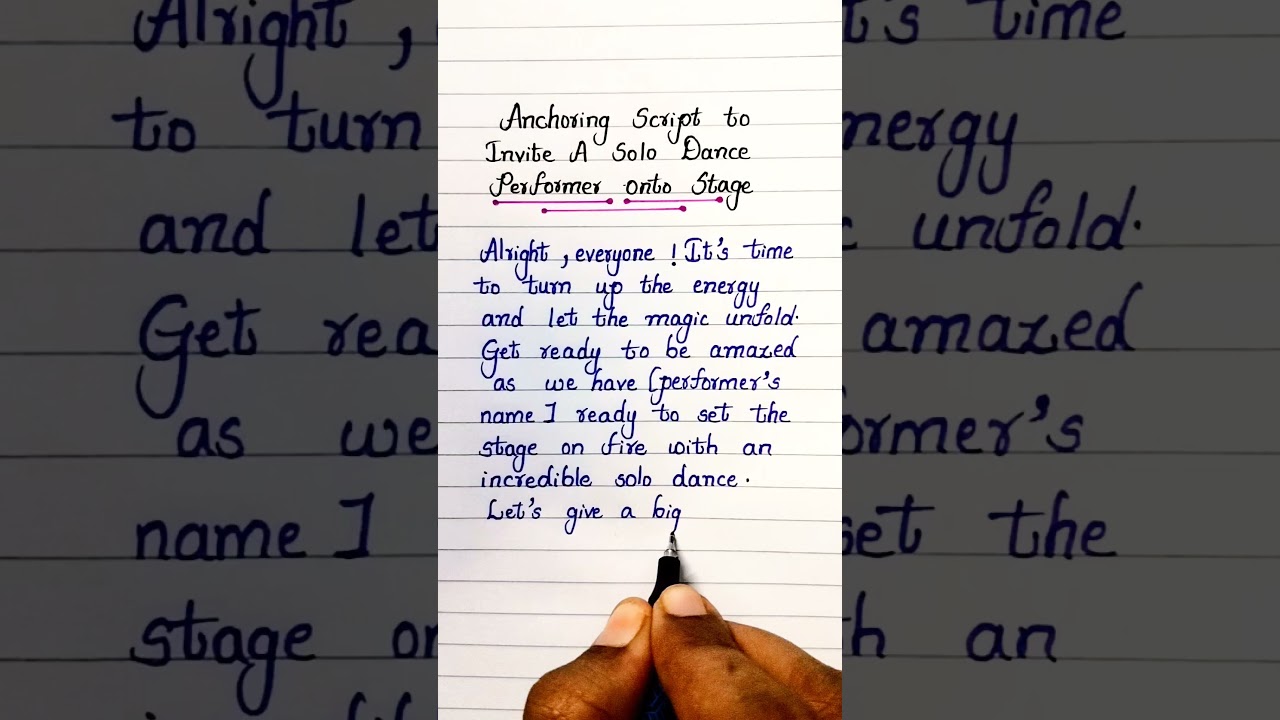 How To Invite A Solo Dance Performance on Stage #shorts #anchoringscript #dance #compering