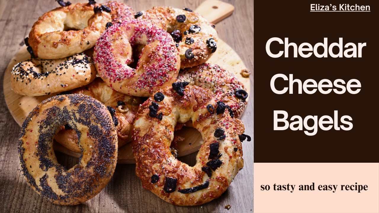 Cheddar cheese Bagels, amazing!
