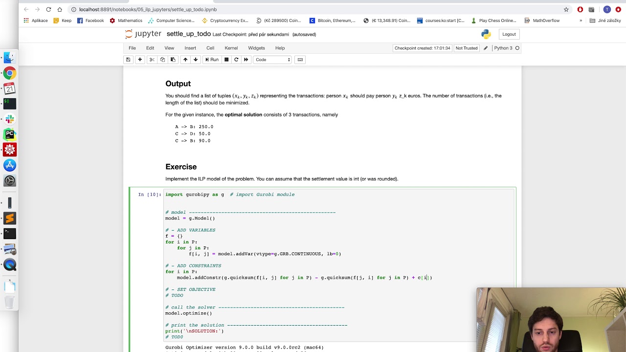 Combinatorial Optimization - Lab 03: Settle-up Problem: Solution