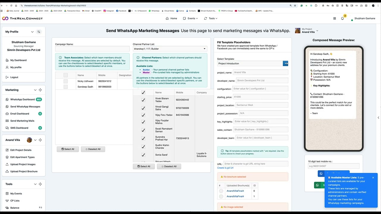 Tutorial 2 - Sending Brochure - Real Connect