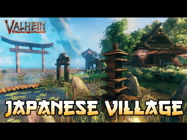 Japanese Fantasy Spawn Village - Kokubo Mura Valheim Build