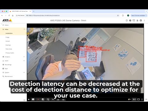 Detecting QR codes at the edge in an AXIS network camera