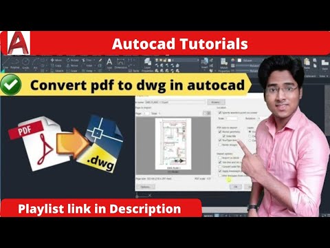 Convert pdf to dwg in autocad 2021 | Insert pdf in autocad