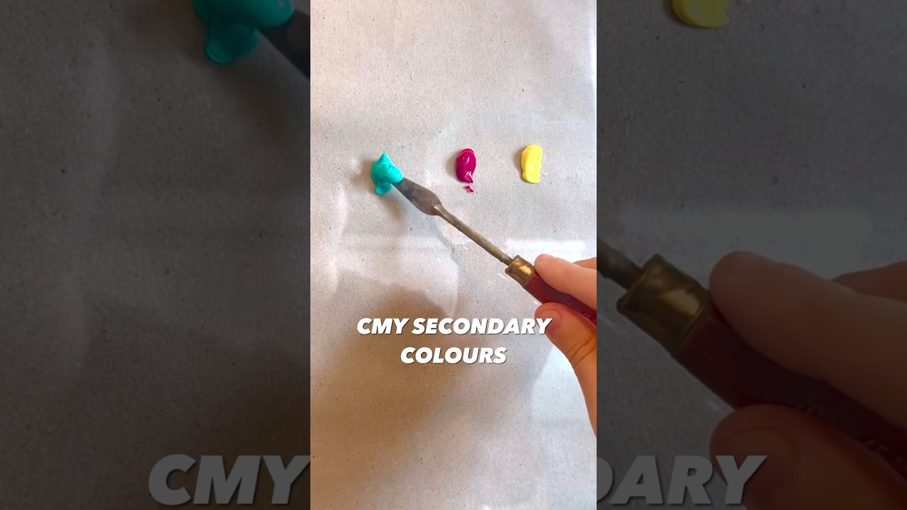 Colour Mixing the CMY Model 😍 #oddlysatisfying #colourmixing #cmyk