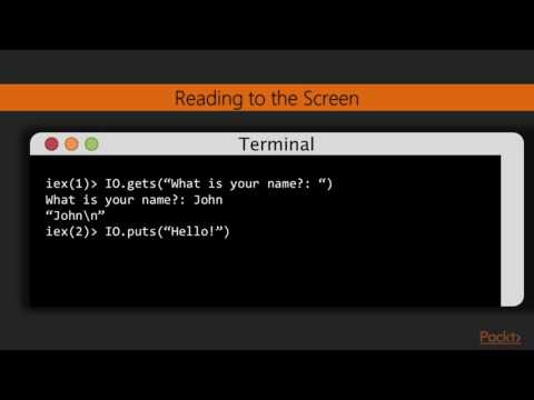 Learn Getting Started with Elixir Standard IO | packtpub com - Mind Luster