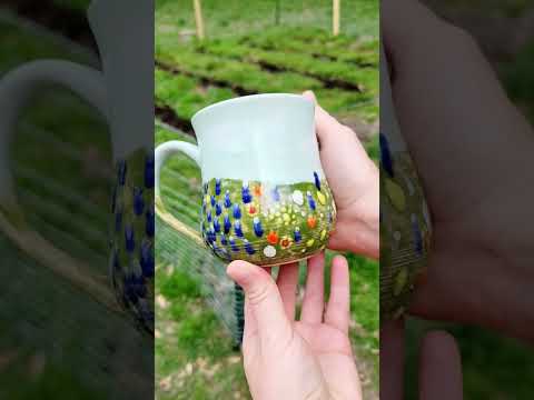 tried this one with Mayco stroke and coat instead of colored slips. #ceramics #pottery #texas #art