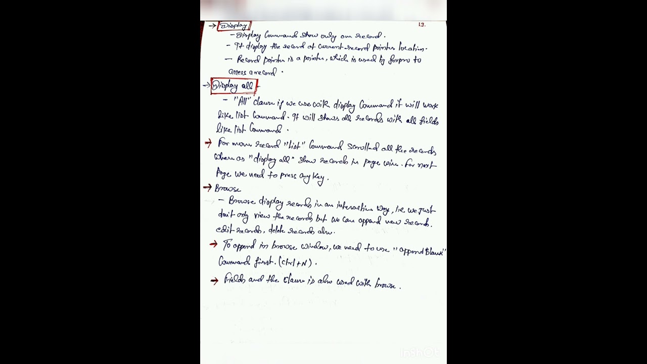 FOXPRO tutorial notes