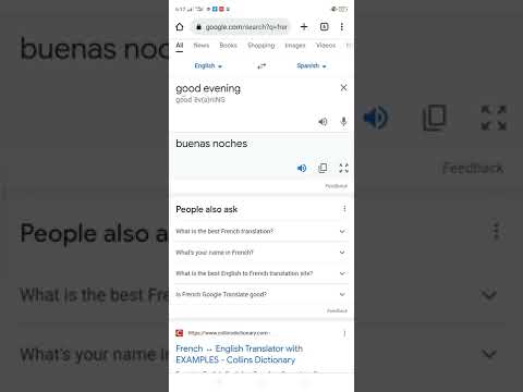 How google translate/pronounce "good evening" in Spanish Language