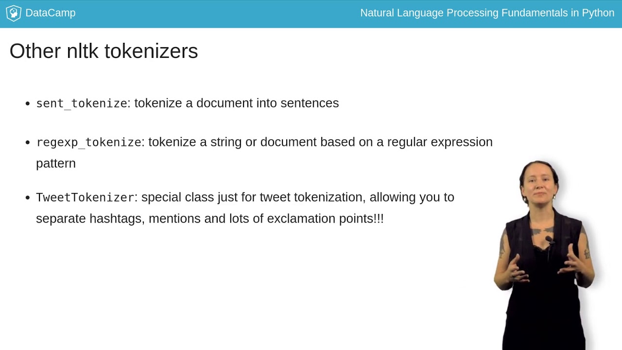String Tokenization NLP Video DataCamp