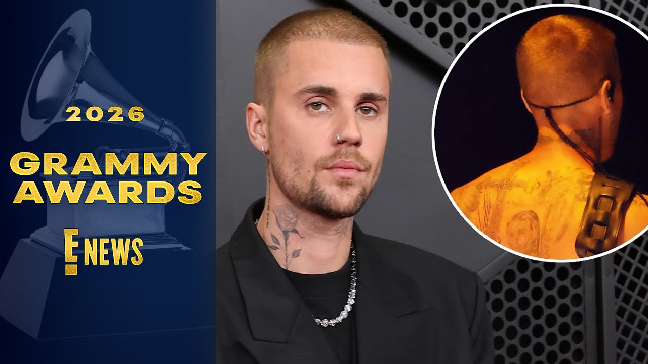 Justin Bieber Debuts Back Tattoo During Grammys 2026 Performance | E! News