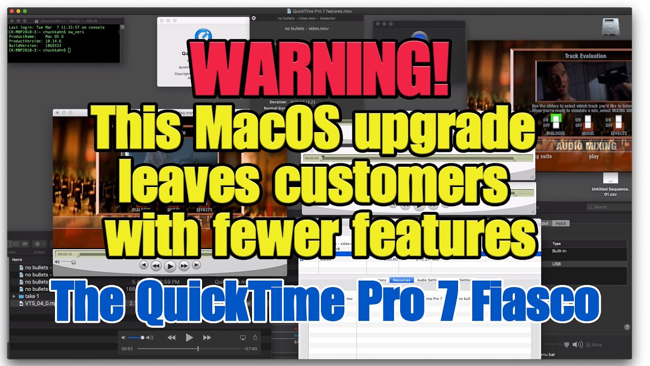 The Quicktime 7 Pro Fiasco -- Apple's upgrade is really a downgrade