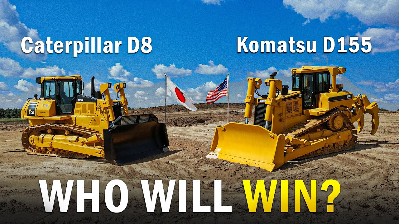 Caterpillar D8 vs Komatsu D155: Battle of the Behemoth Bulldozers