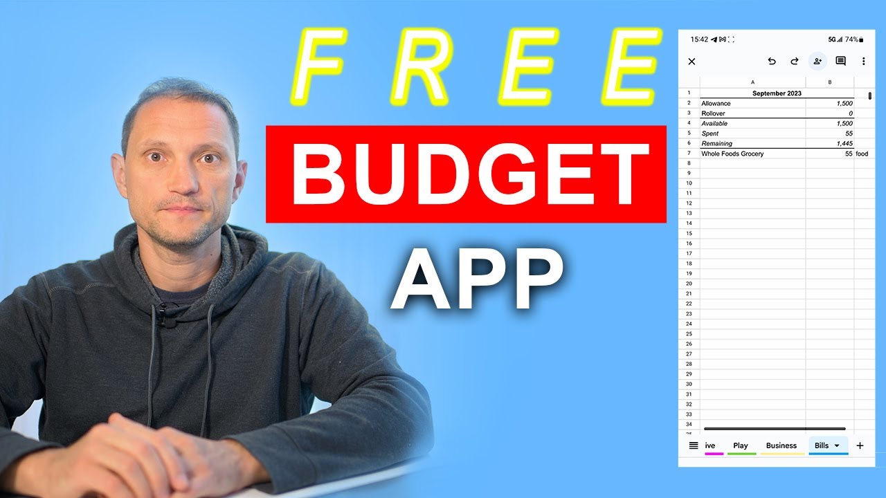 FREE Budget App Template Tutorial for Beginners in Google Sheets