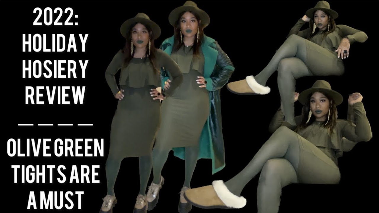 2022: HOLIDAY HOSIERY REVIEW! 🎄OLIVE GREEN TIGHTS ARE A MUST!!
