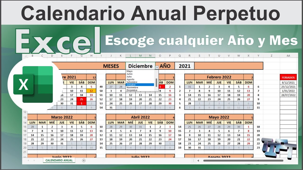 Calendario Anual Perpetuo en Excel