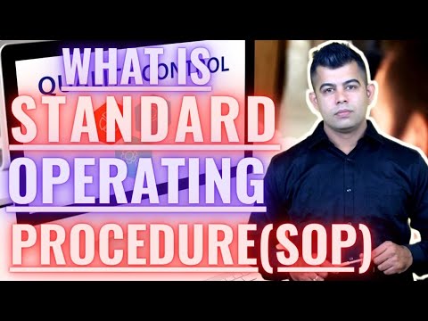SOP(STANDARD OPERATING PROCEDURE) I HINDI