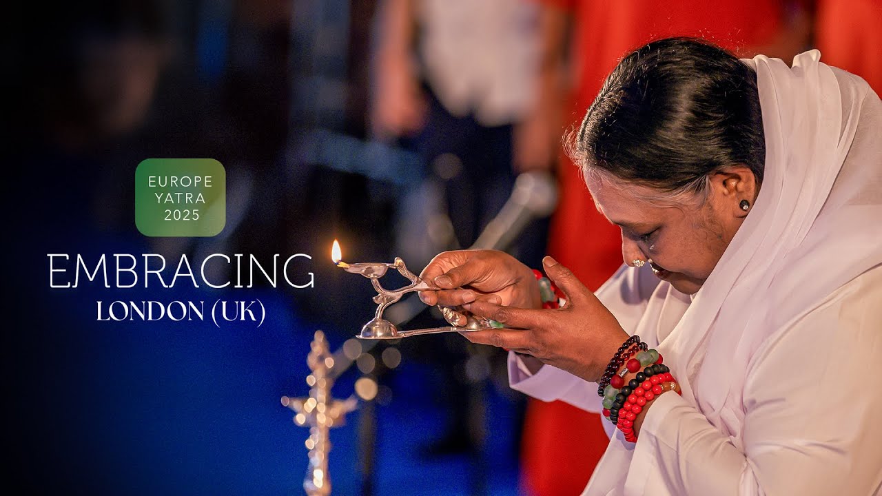 Amma Embraces London, England: Europe Yatra 2025