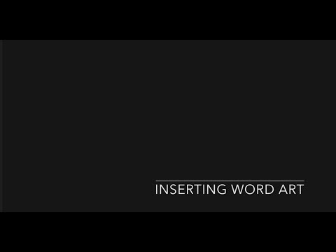 Inserting Word Art