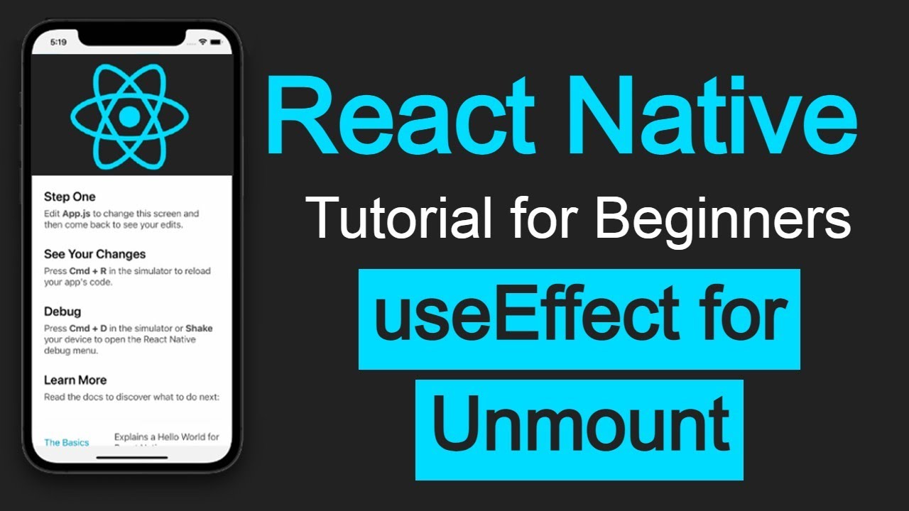 React Native tutorial #26 useEffect as ComponentDidUnmount | Life Cycle Method