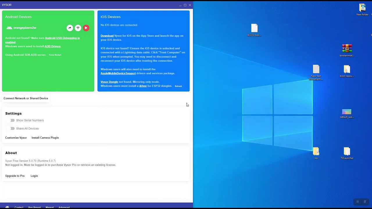 vysor java.lang.Exception: Encoder Error