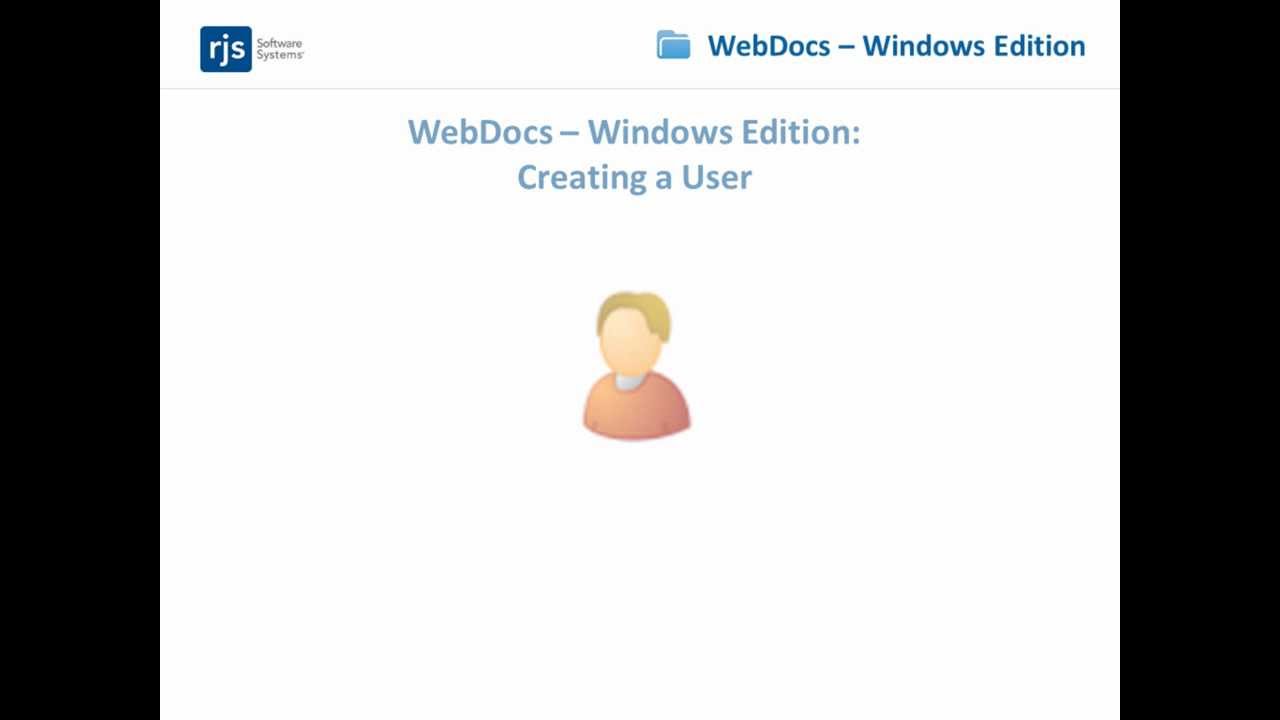 WebDocs - Windows Edition (3/8): Creating a User