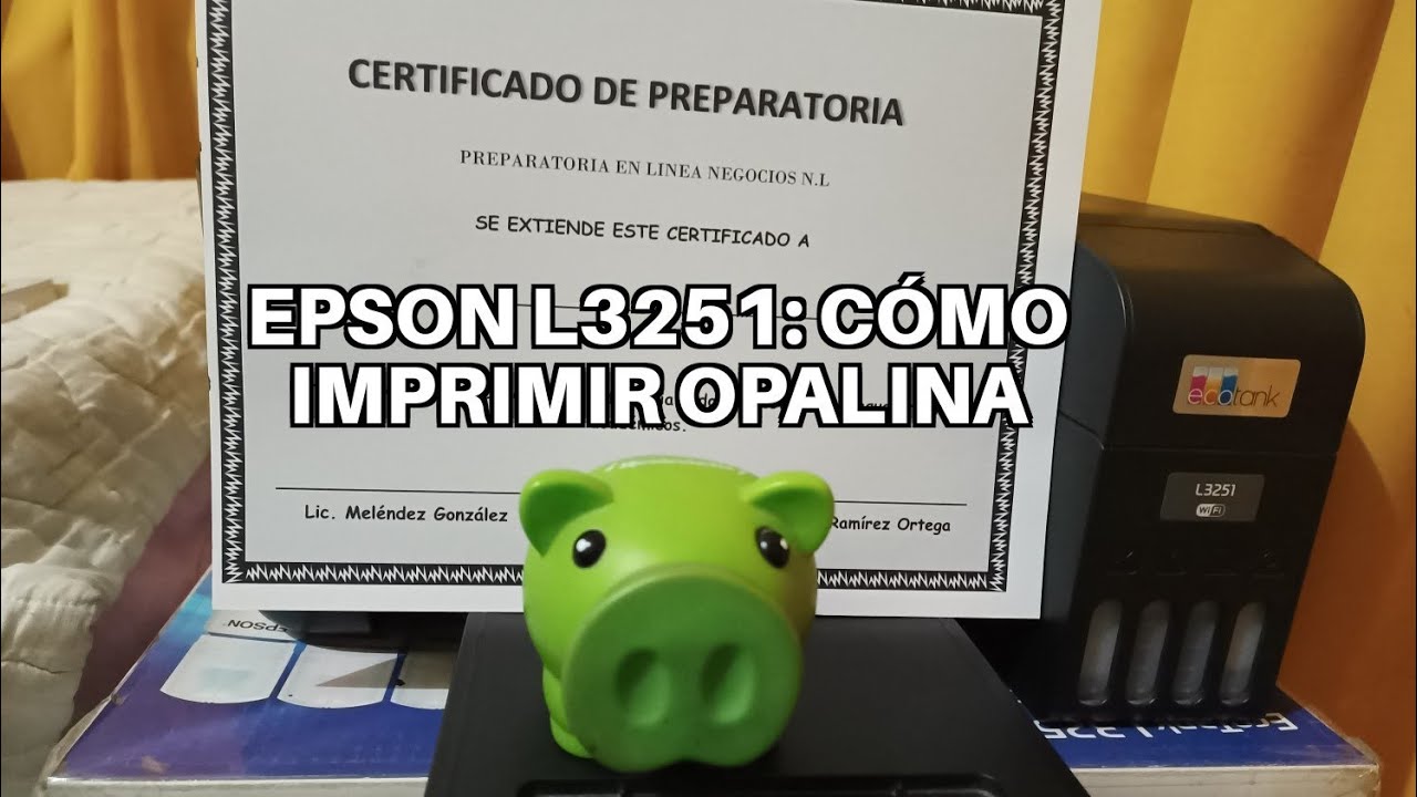 Epson L3251: easy and simple printing on opal paper in less than 5 min!