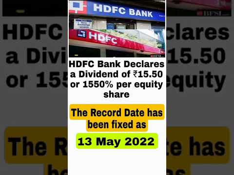 HDFC Bank Declares Dividend😎