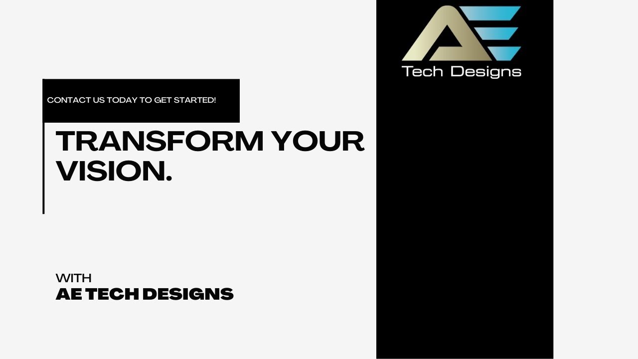 Transform Your Vision with AE Tech Designs! 🎥📸🎨💻