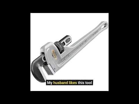 RIDGID 47057 Model 812 Aluminum Straight Pipe Wrench 12inch Plumbing Wrench Small Silver