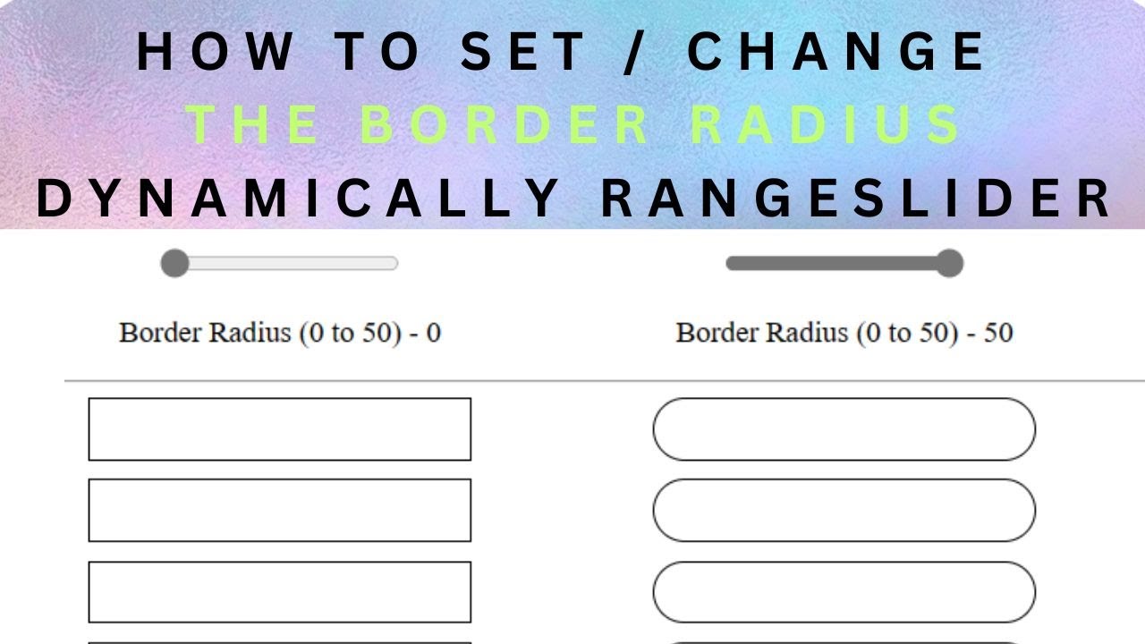 Border Radius Tutorial Javascript css Tips and Tricks